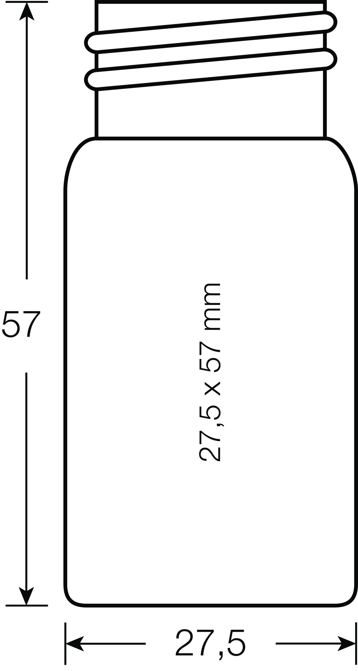 635000702022 - Vialka šroubovací pro uchování vzorků hnědá, 20 ml ...